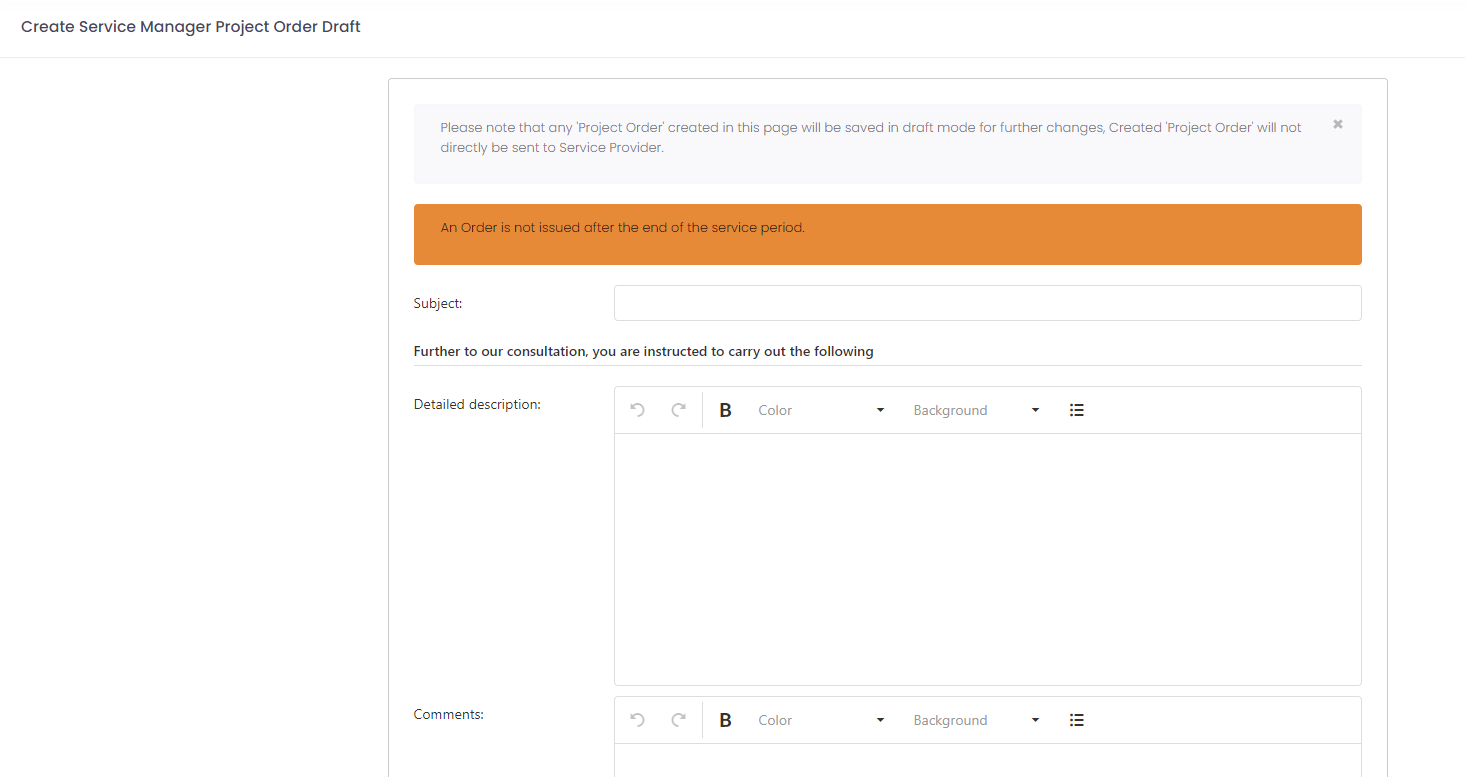 How to Use the Project Order Workflow – BuiltIntelligence Help Centre
